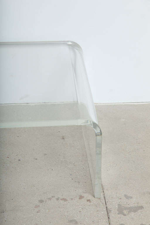 Lucite Waterfall Coffee Table at 1stDibs