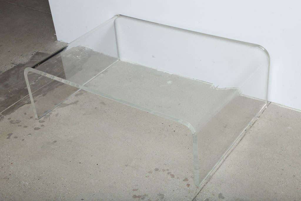 Lucite Waterfall Coffee Table at 1stDibs