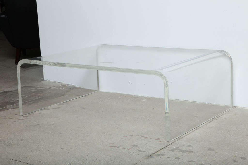 Lucite Waterfall Coffee Table at 1stDibs
