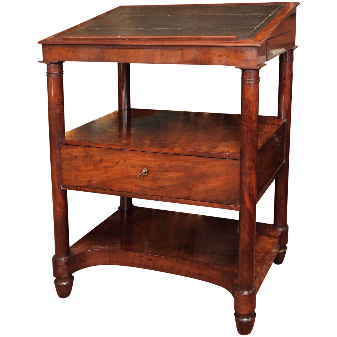 French Empire Period Mahogany Library Stand or Desk For Sale at 1stDibs