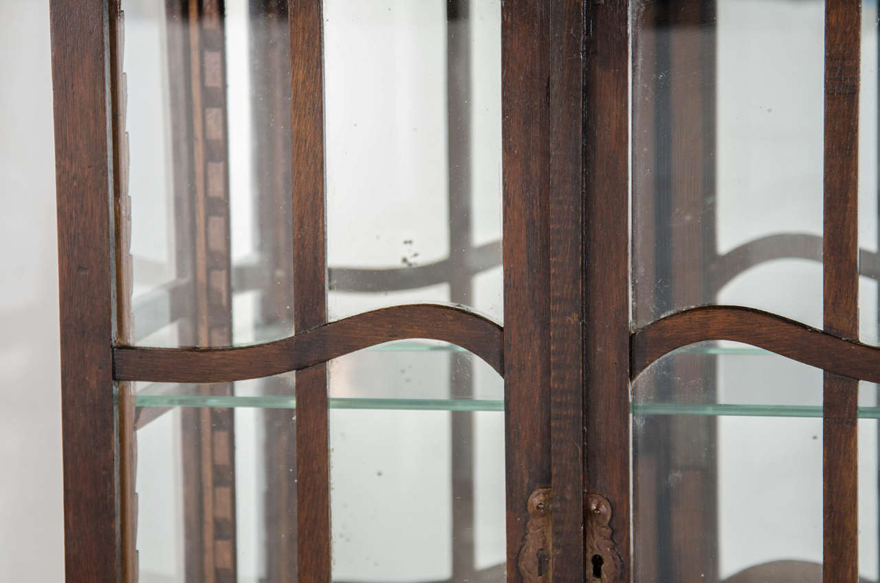 Victorian Antique Curio Cabinet with Hand Carved Wood Designs at ...