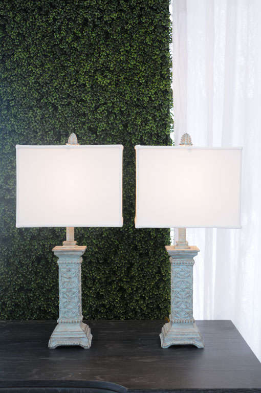 Pair Of Celtic Knot Motif Table Lamps For Sale at 1stDibs