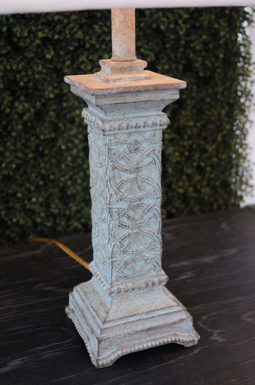 Pair Of Celtic Knot Motif Table Lamps For Sale at 1stDibs