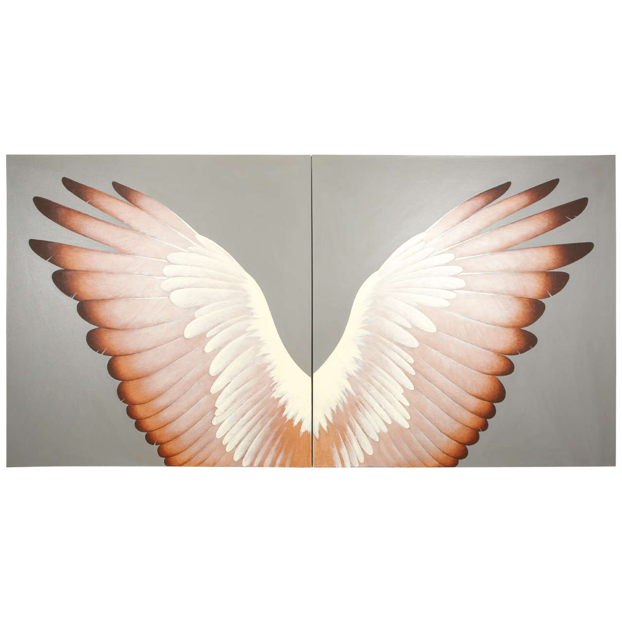 Double Wings - A Pair Of Paintings By Lynn Curlee For Sale at 1stDibs