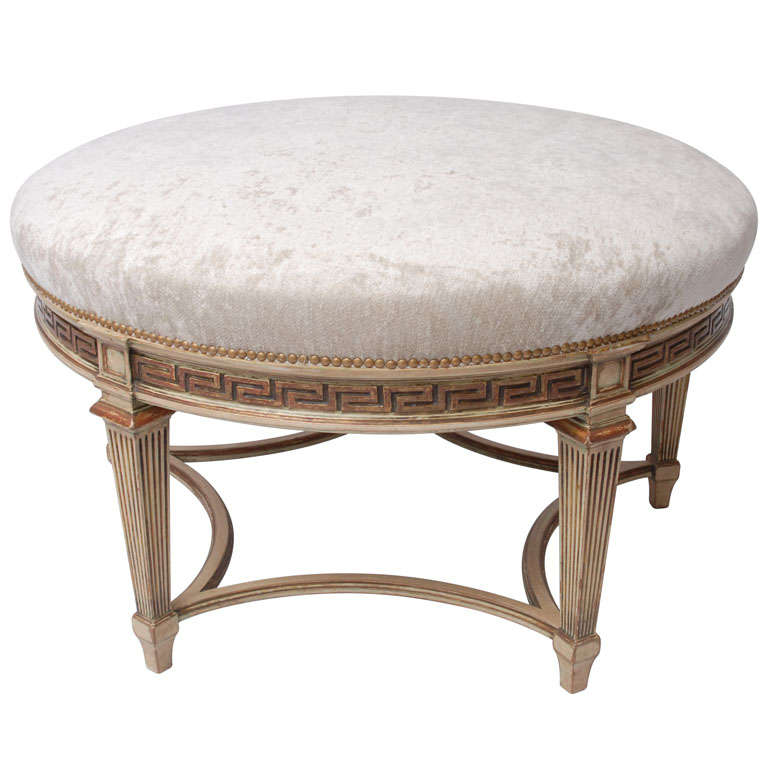 Ottoman with Greek Key Surround at 1stDibs