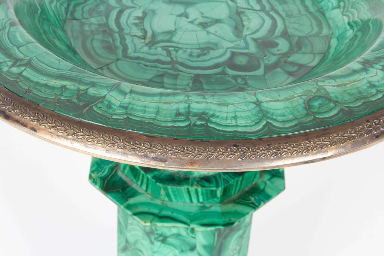 Neoclassical Russian Malachite Centerpiece, Ekaterinburg Faceting ...