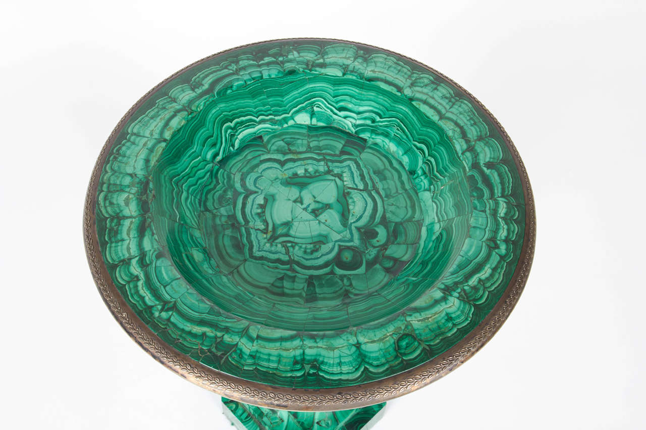 Neoclassical Russian Malachite Centerpiece, Ekaterinburg Faceting ...