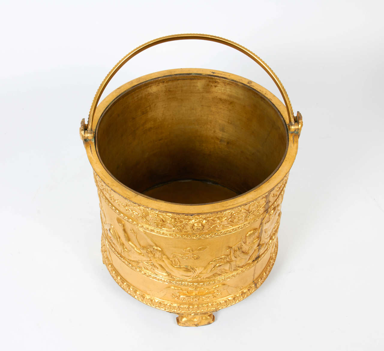 Pair of Elkington and Co Gilt Bronze Neoclassical Jardiniere/Champagne ...