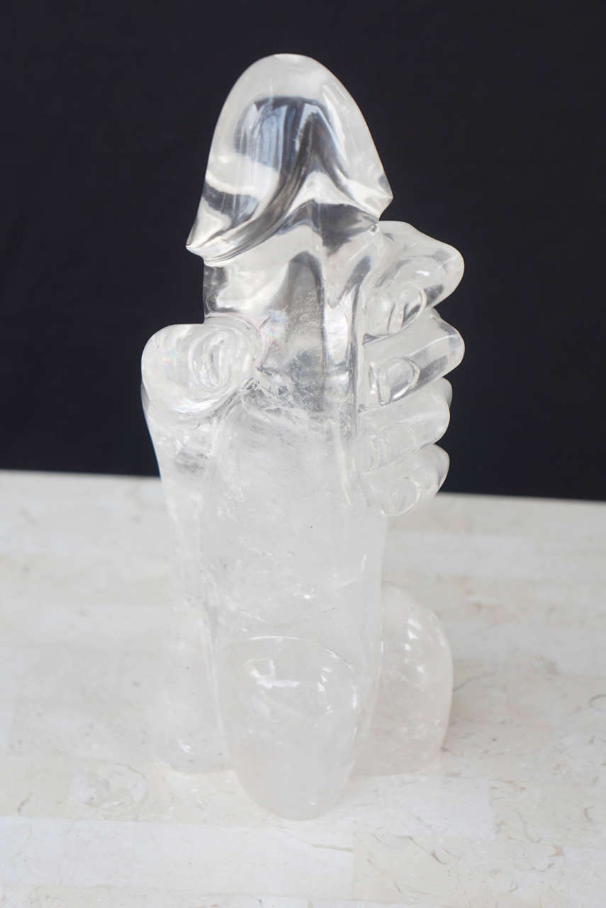 Hand Carved Phallic Symbol in Rock Chrystal at 1stdibs