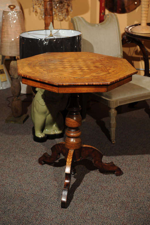 Italian Inlaid Game Table at 1stDibs