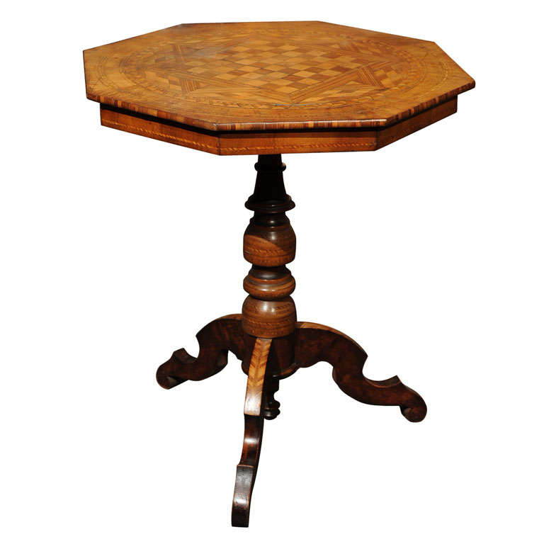 Italian Inlaid Game Table at 1stDibs
