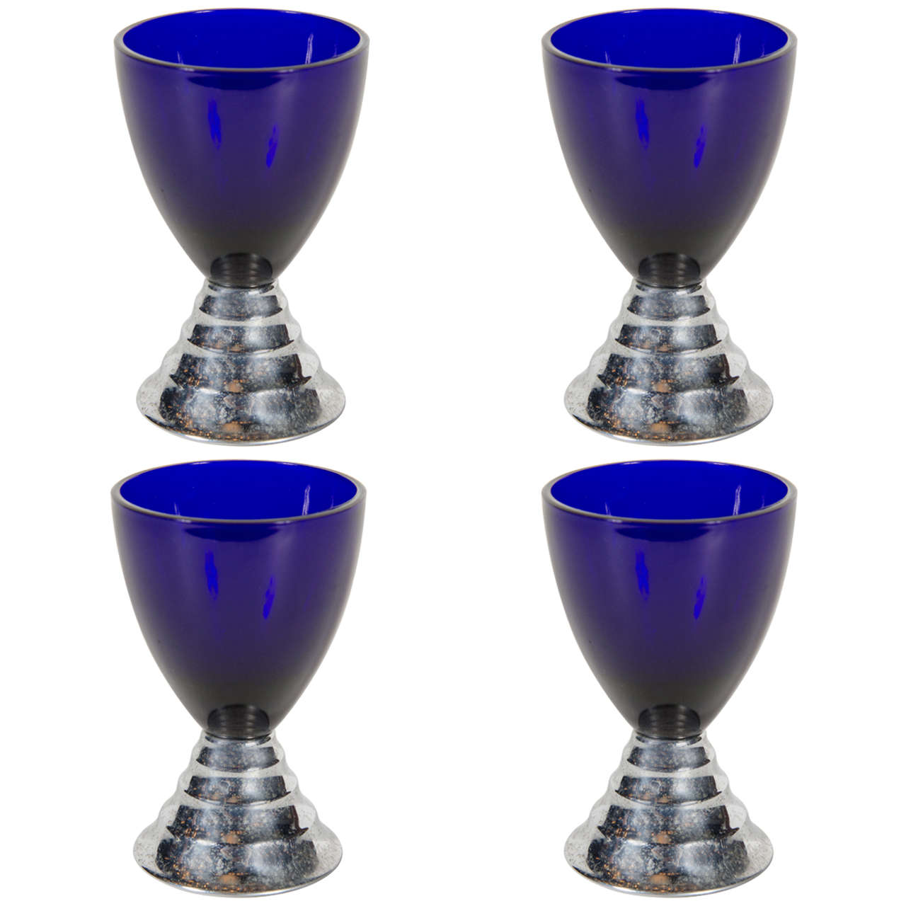Art Deco Machine Age Set of Four Cordials by Chase at 1stDibs