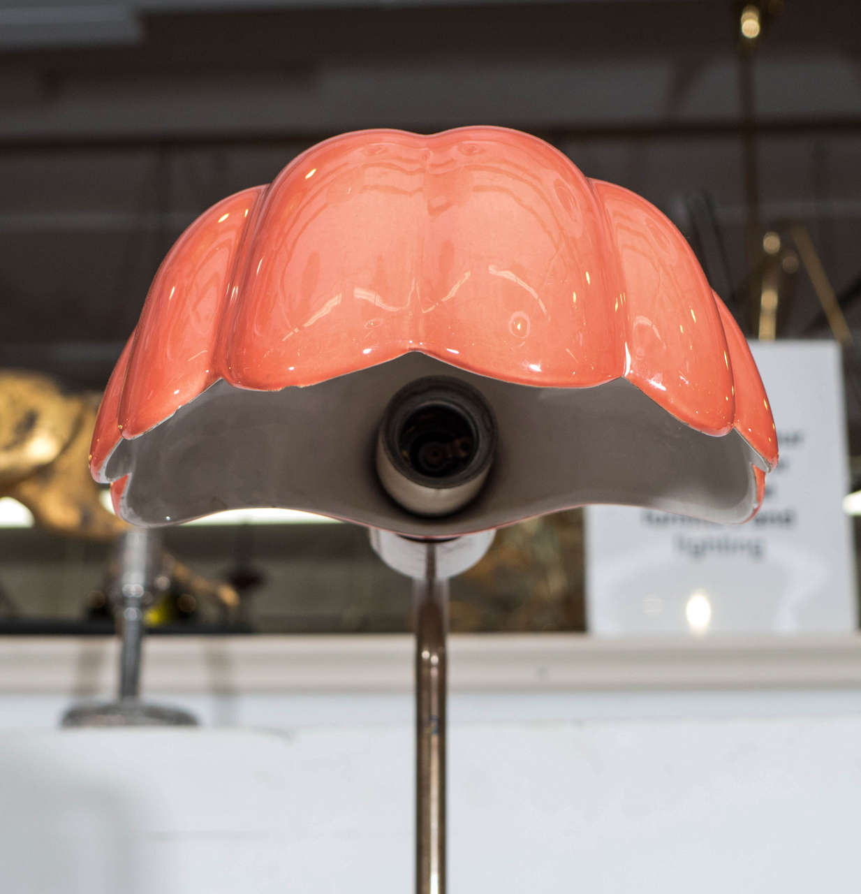 Midcentury Italian Floor Lamp with Scallop Shell Form Shade at 1stDibs ...