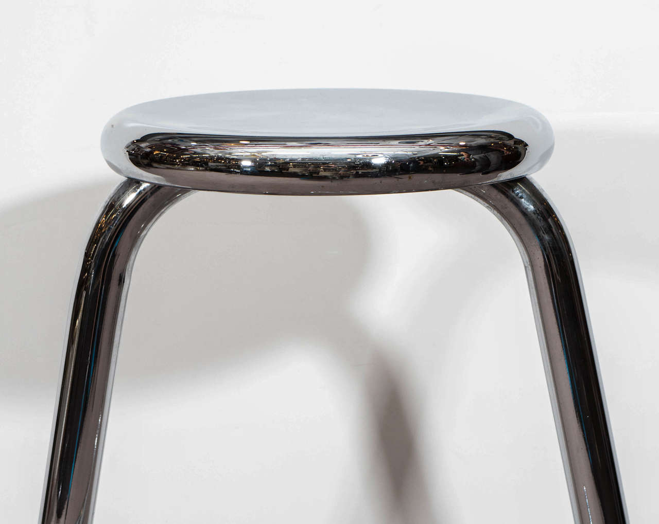 Mid Century Pair of Chrome Paperclip Bar Stools for Kinetics at 1stDibs ...