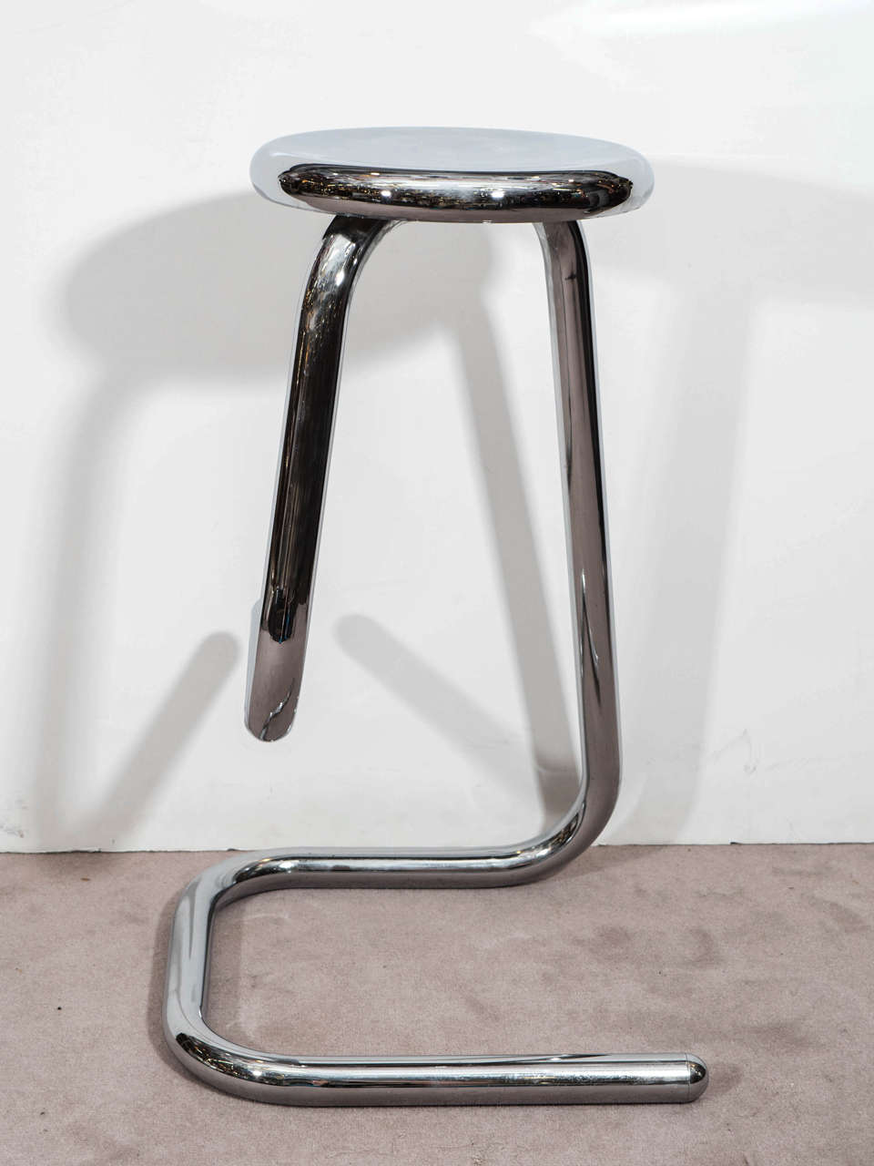 Mid Century Pair of Chrome Paperclip Bar Stools for Kinetics at 1stDibs ...