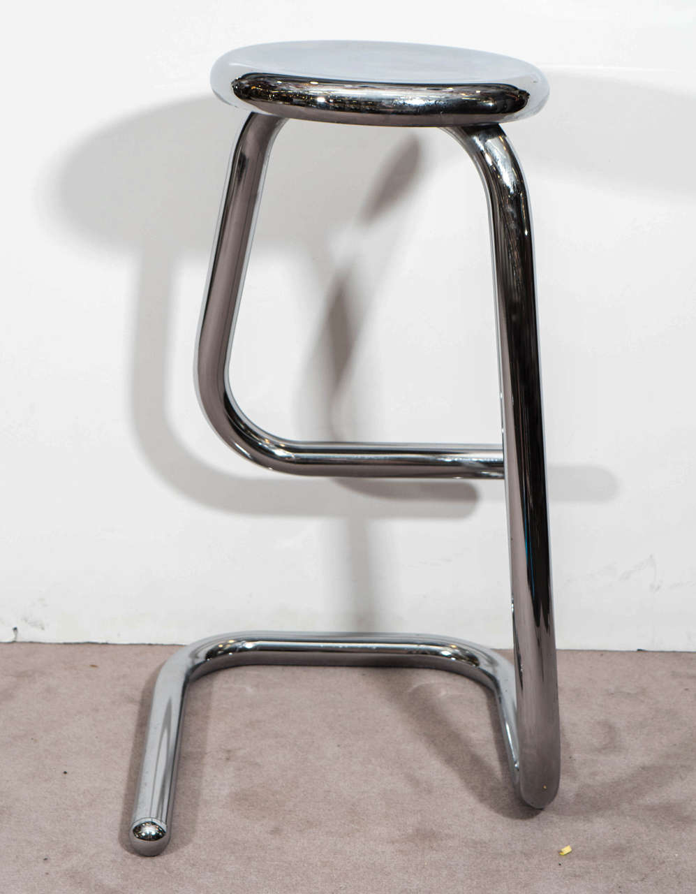 Mid Century Pair of Chrome Paperclip Bar Stools for Kinetics at 1stDibs ...