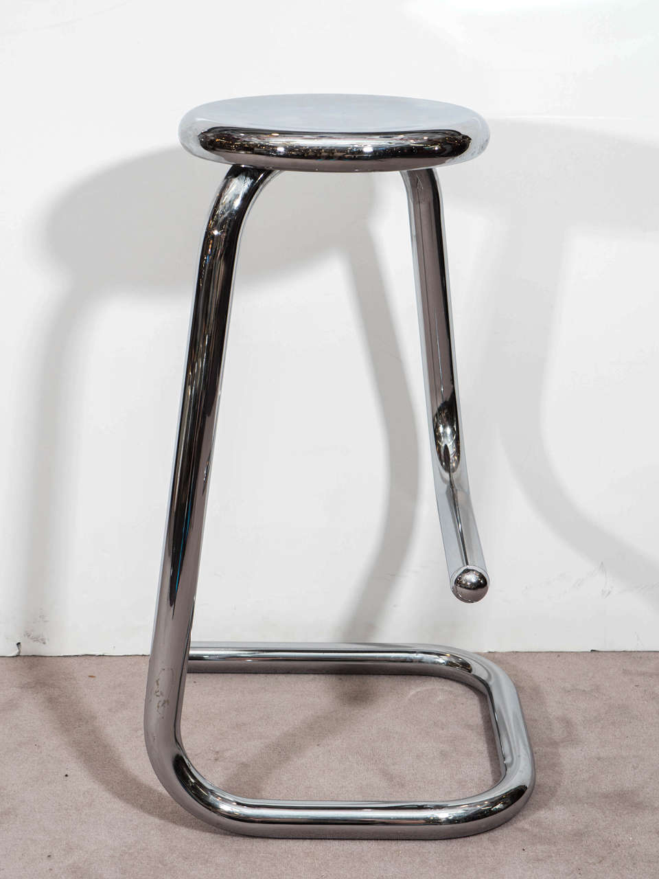Mid Century Pair of Chrome Paperclip Bar Stools for Kinetics at 1stDibs ...
