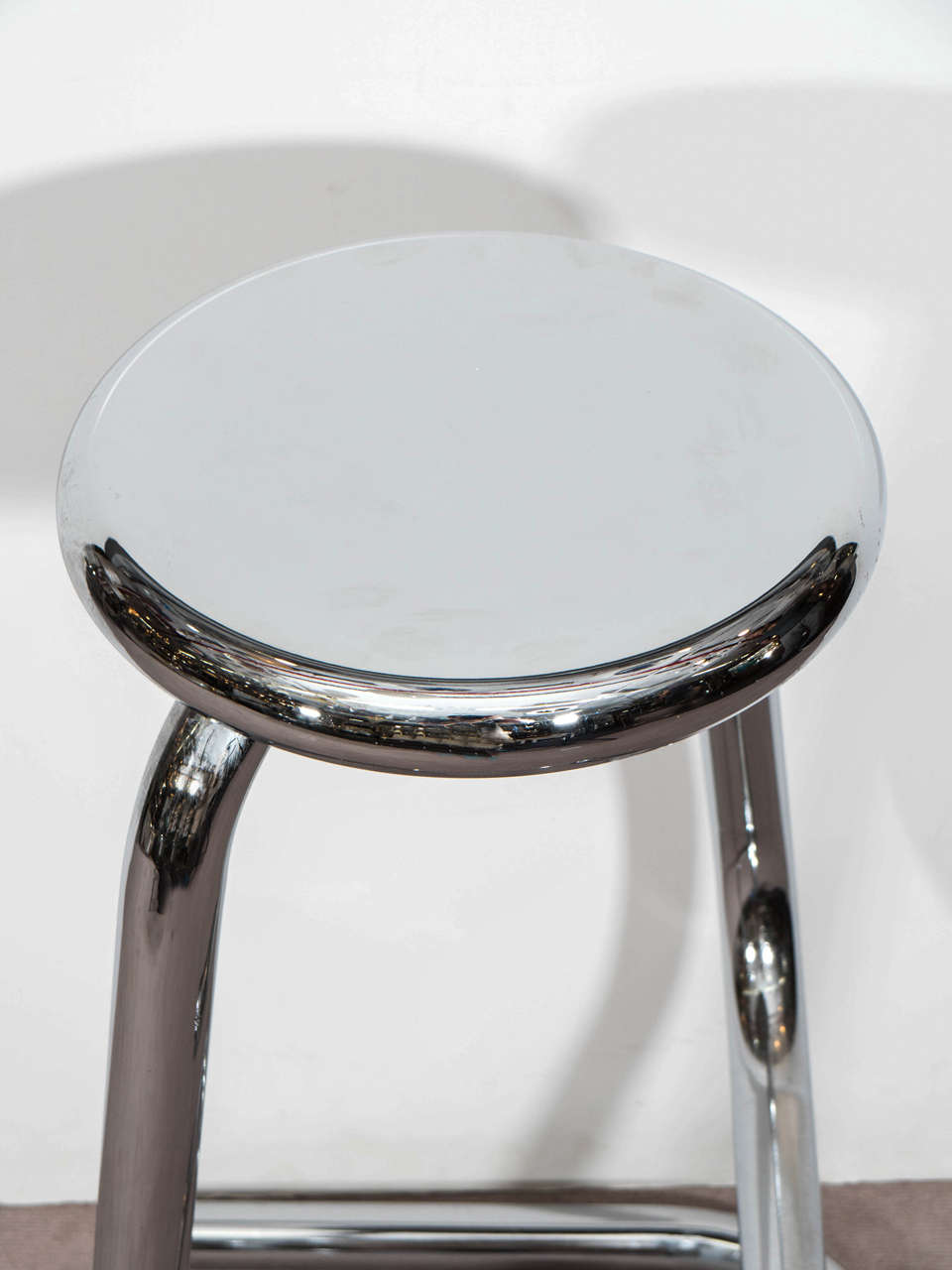 Mid Century Pair of Chrome Paperclip Bar Stools for Kinetics at 1stDibs ...