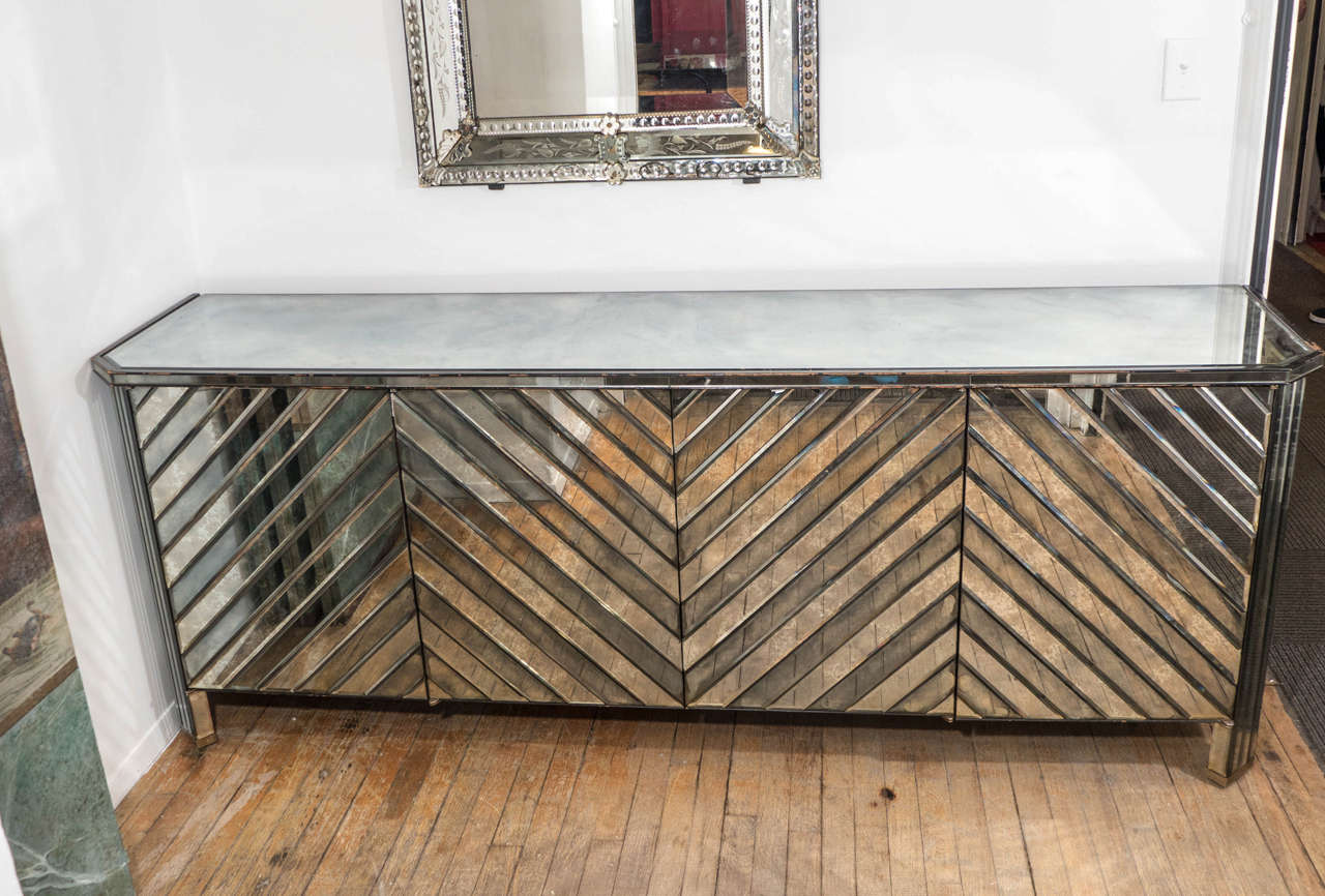 An Art Deco Mirrored Console Cabinet at 1stDibs | art deco console ...