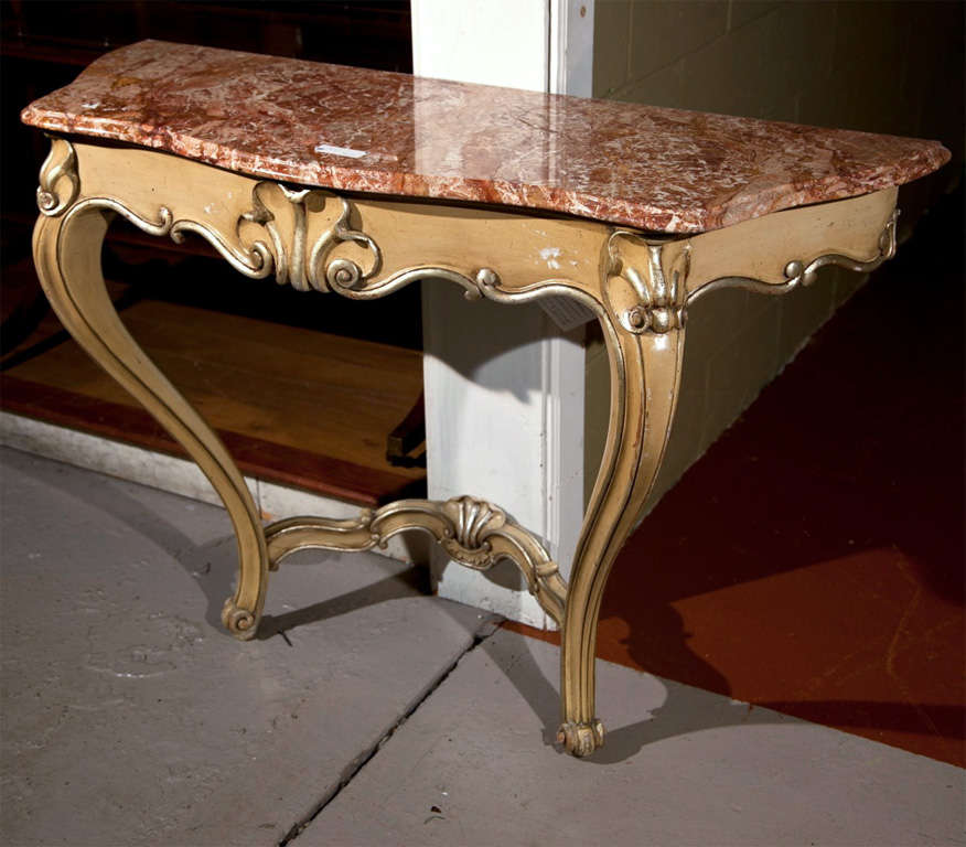 French Rococo Style Console Table at 1stDibs