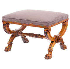 William IV Irish Oak Stool by Strahan of Dublin at 1stDibs