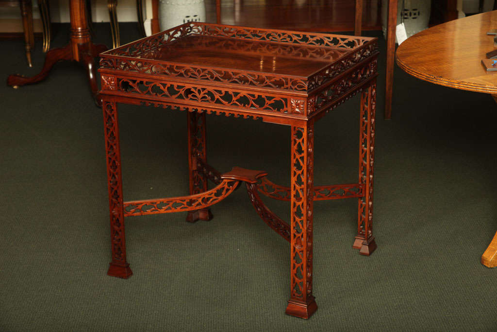 Chippendale Style Mahogany Silver Table For Sale at 1stDibs