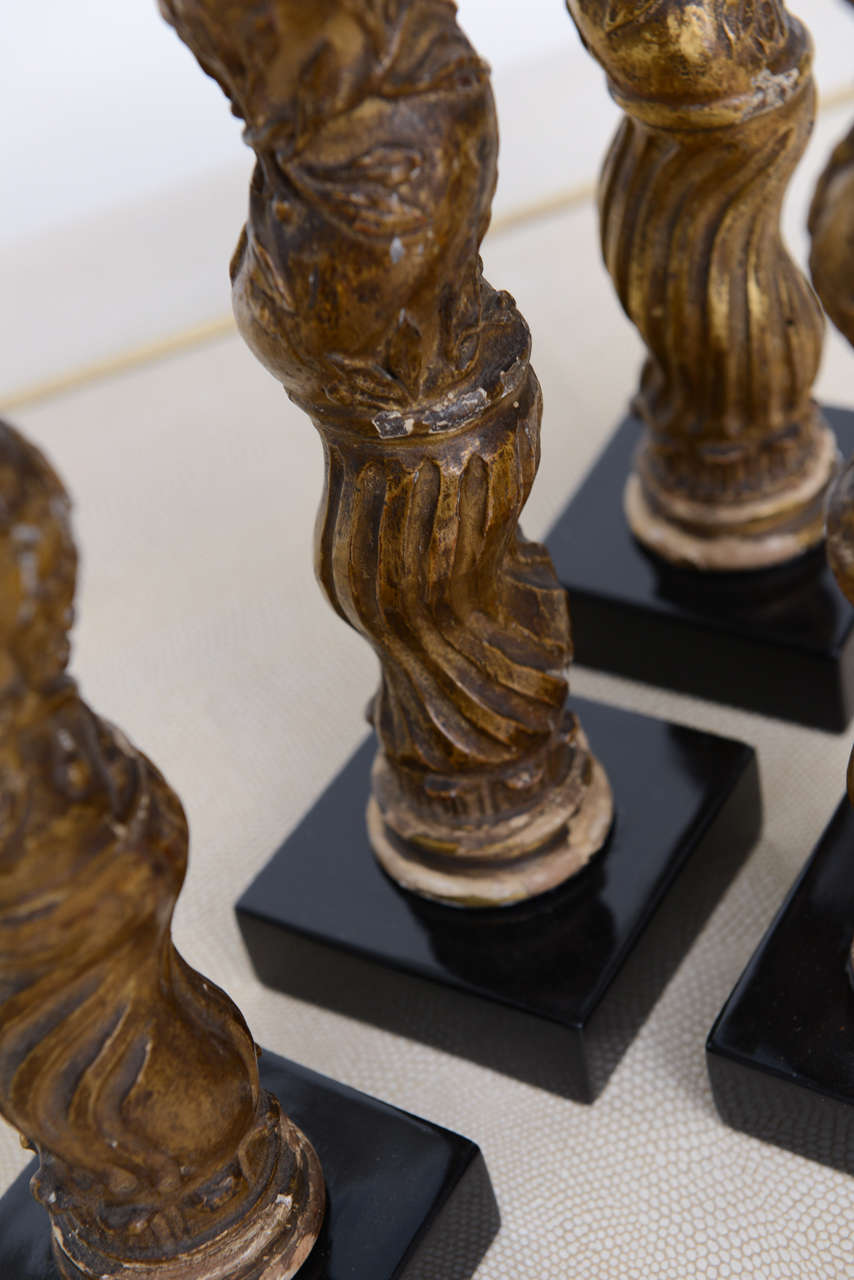 Set of Four Italian Baroque Solomonic Column Models, Mid-18th Century ...