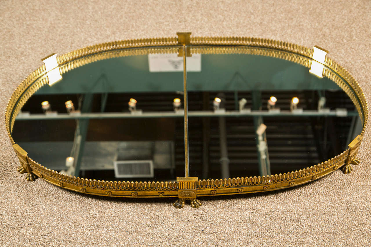 French Mirrored Plateau For Sale at 1stDibs