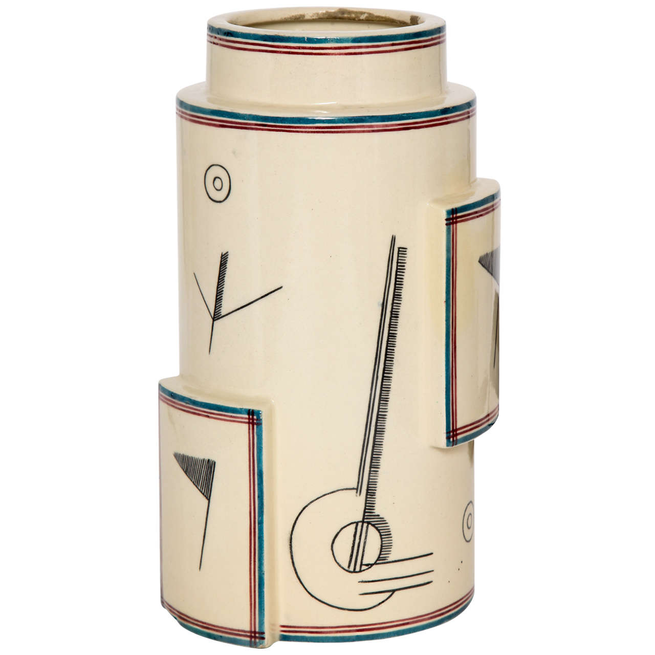 Robert Lallemant French Art Deco Ceramic Vase, 1928 at 1stDibs