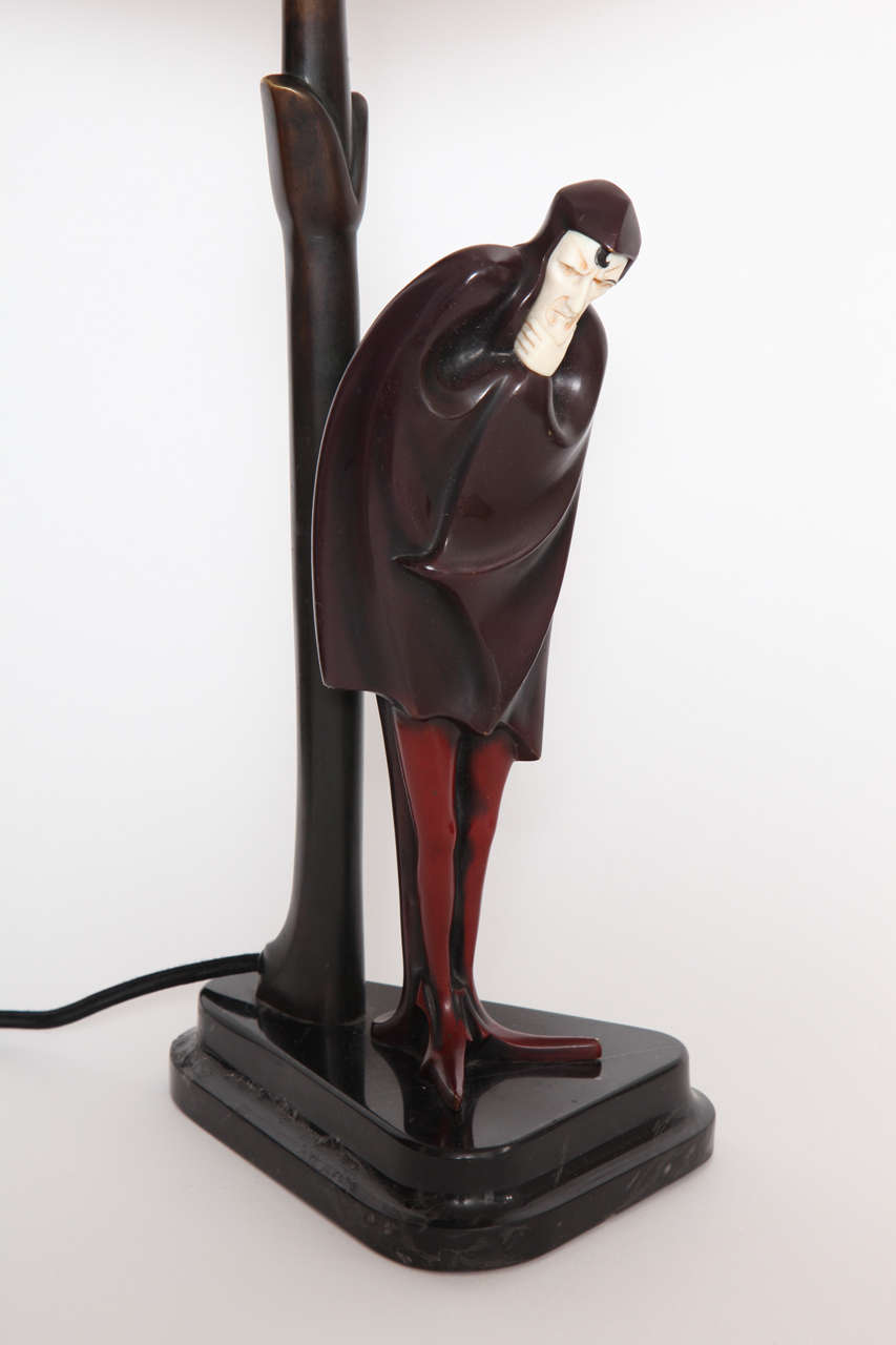 Roland Paris, Art Deco,"mephistopheles" Lamp, 1925. at 1stDibs