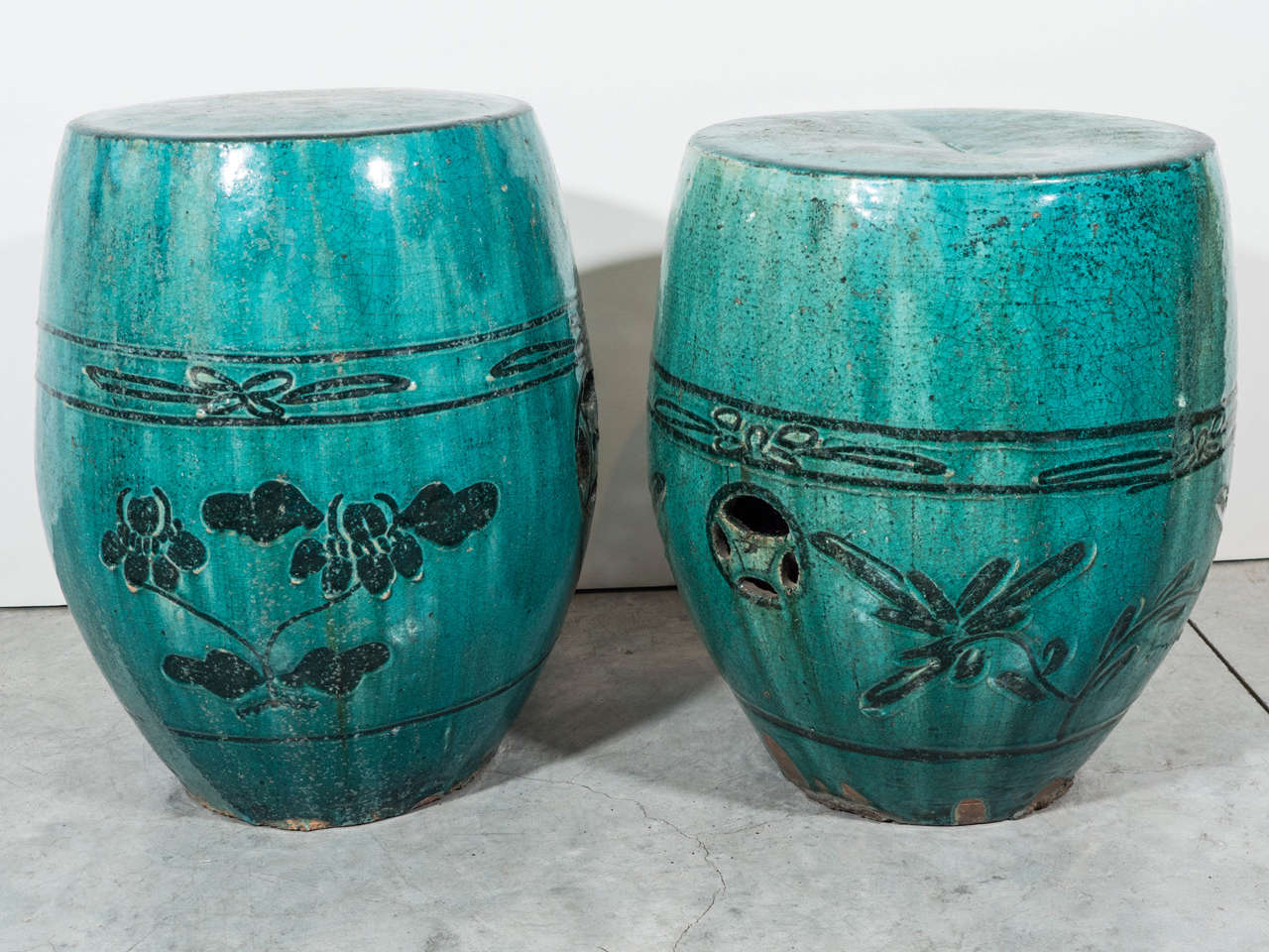 Ceramic Garden Stools, c. 1900 at 1stDibs