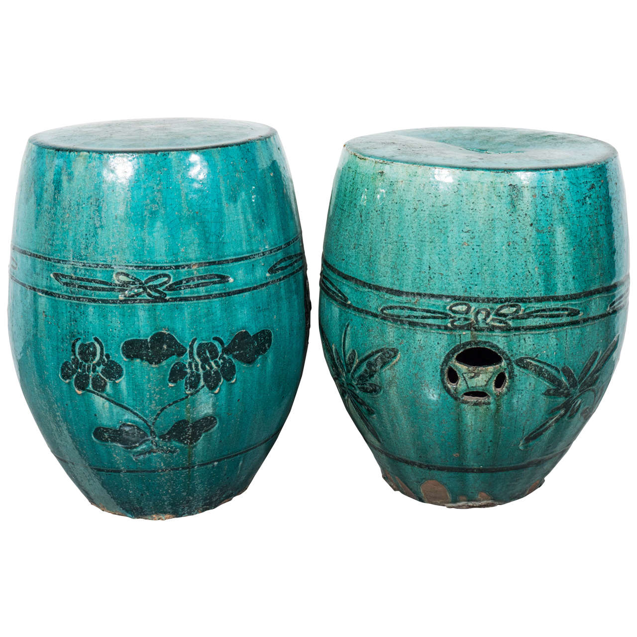 Ceramic Garden Stools, c. 1900 at 1stDibs