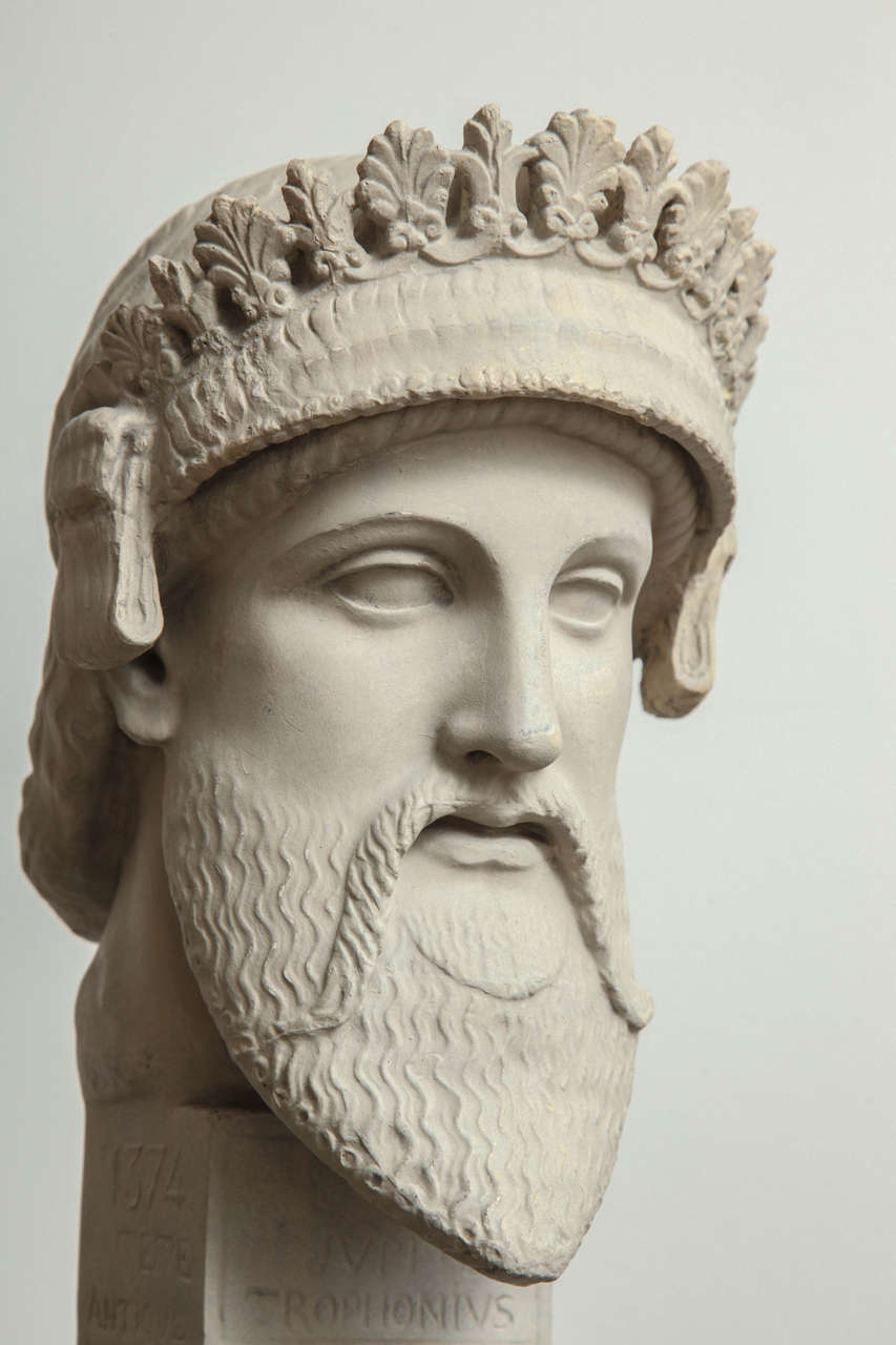 Baroque Style Plaster Cast Bust of Jupiter Trophonius at 1stDibs ...