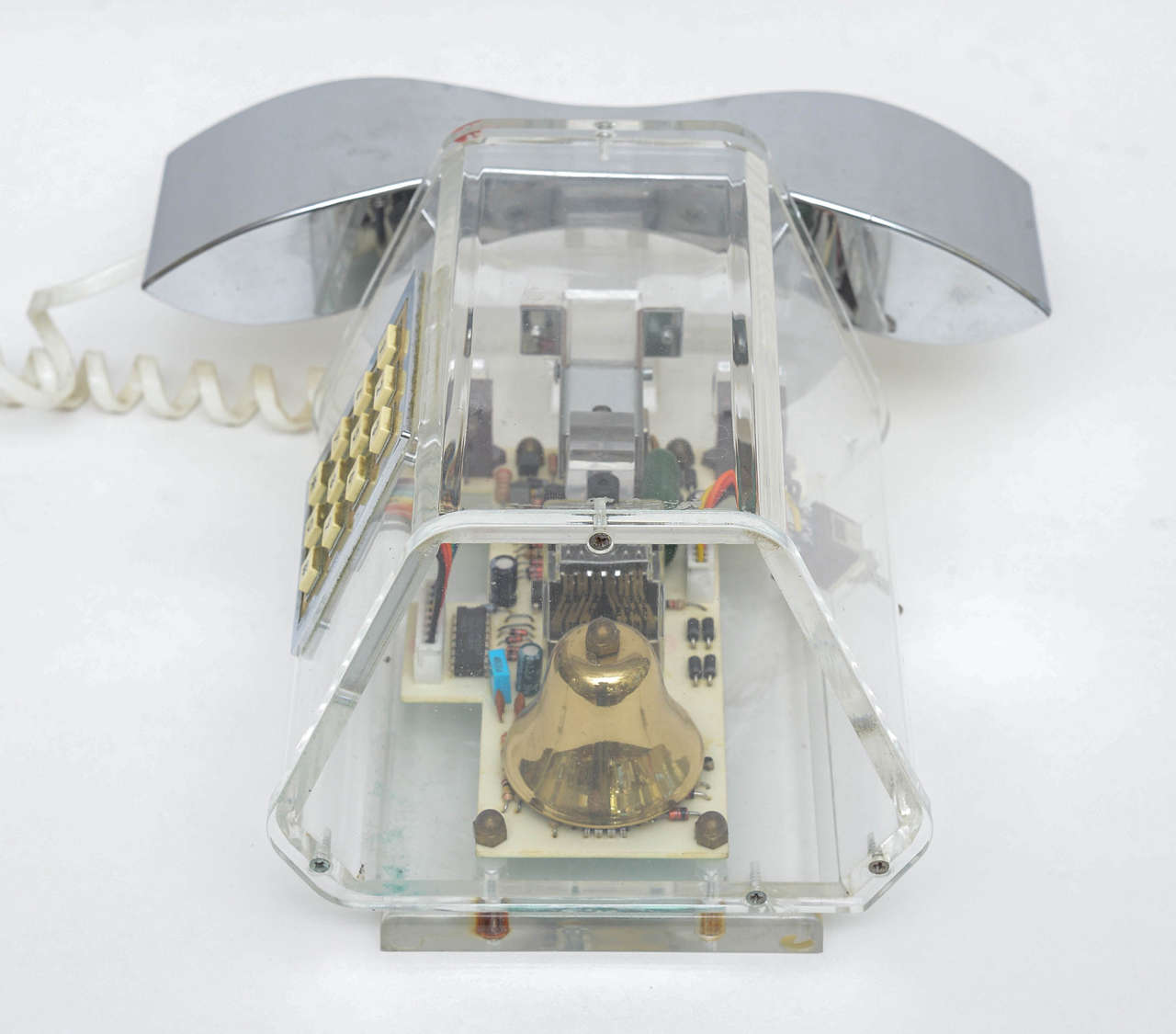 Mid-Century Modern Chrome and Lucite-Acrylic Push Button Phone by ...