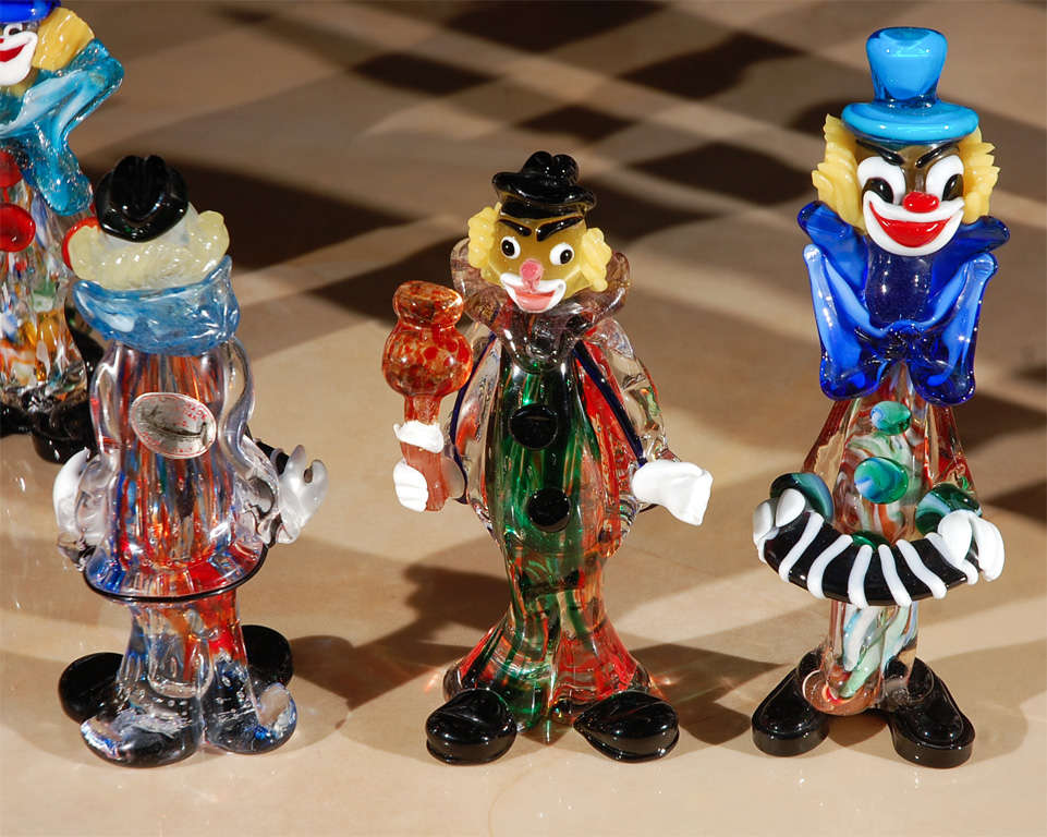 Vintage Collection of Murano Glass Clowns at 1stDibs | murano glass ...