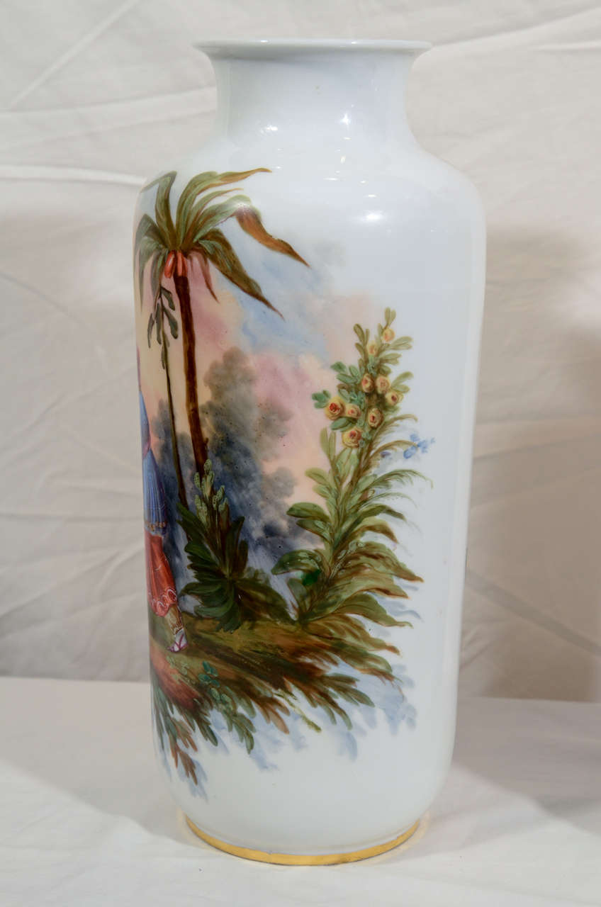 Antique Pair Porcelain Orientalist Vases For Sale At 1stdibs