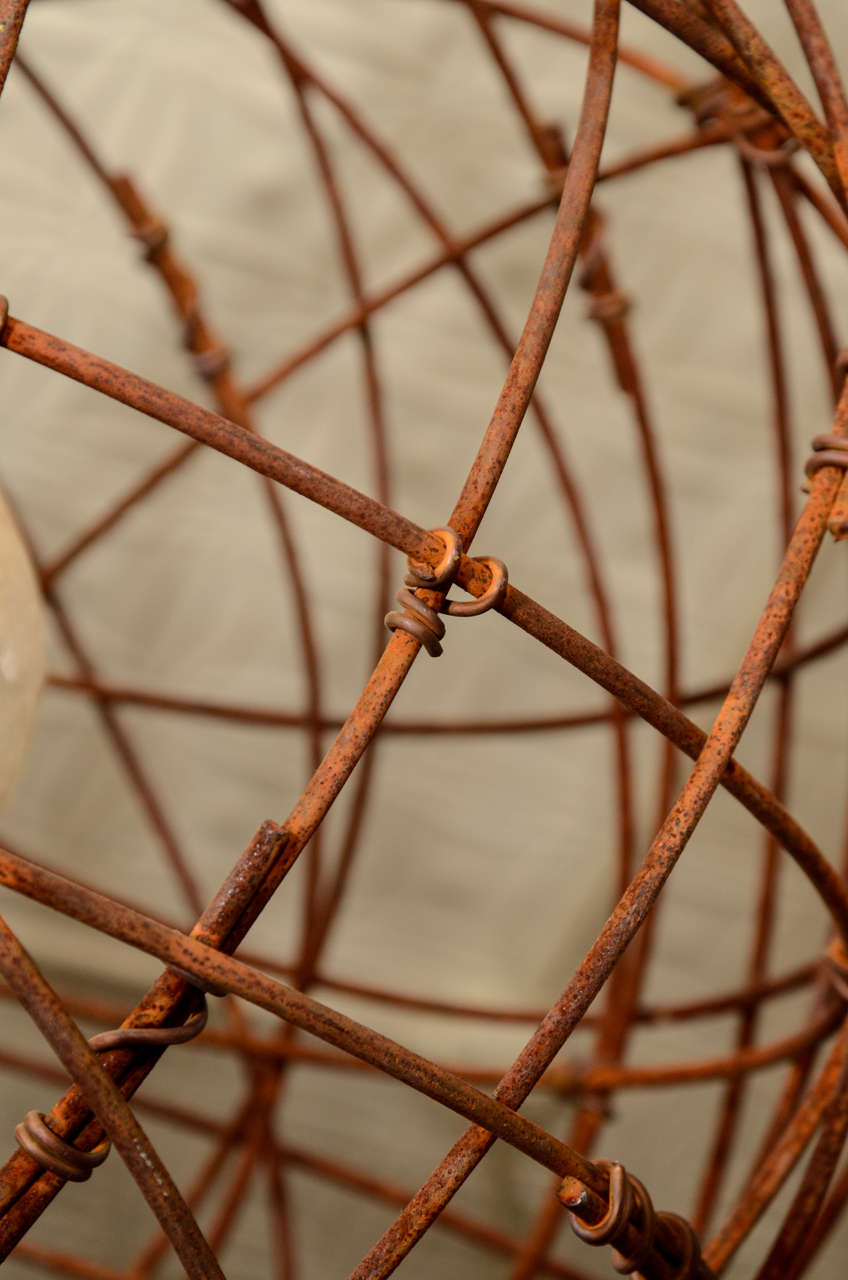 USA Intertwined Wire Sphere Chandelier at 1stDibs