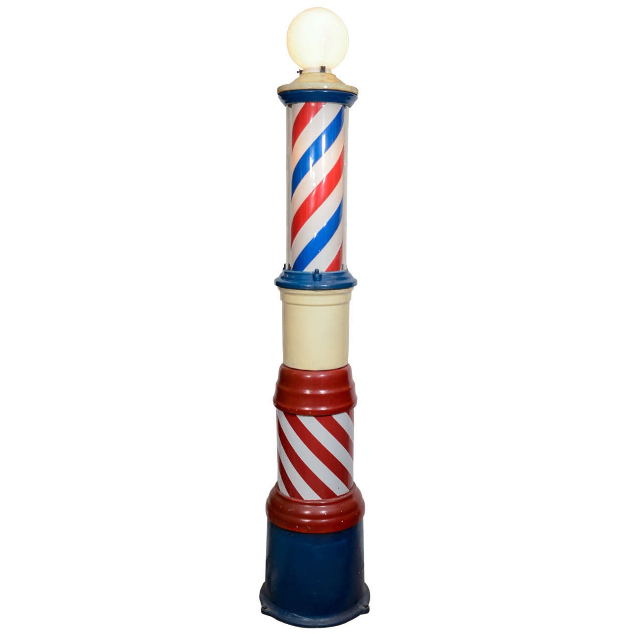 Extremely Rare Original Lighted Rotating Barber Pole at 1stDibs