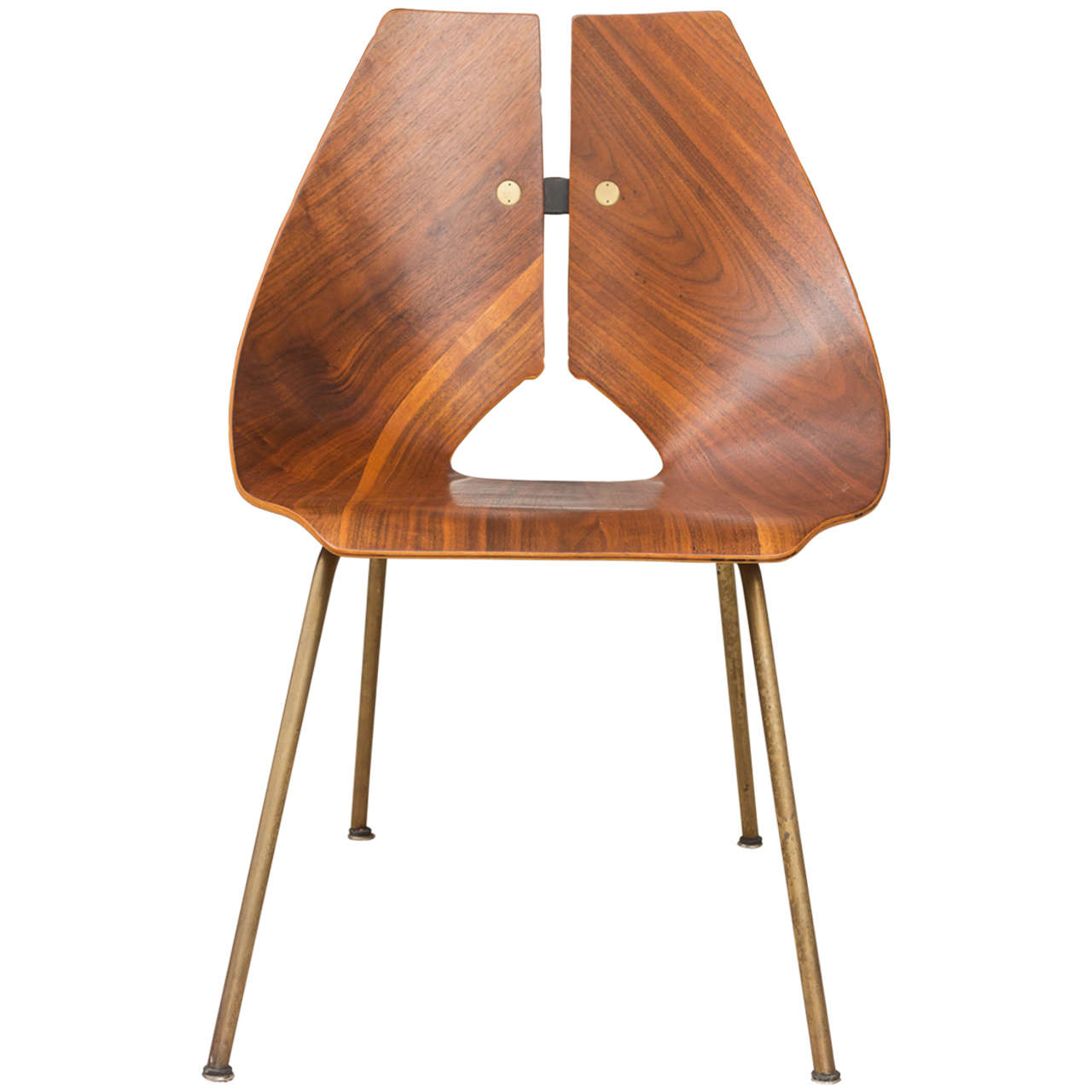 Ray Komai Walnut Side Chair at 1stDibs