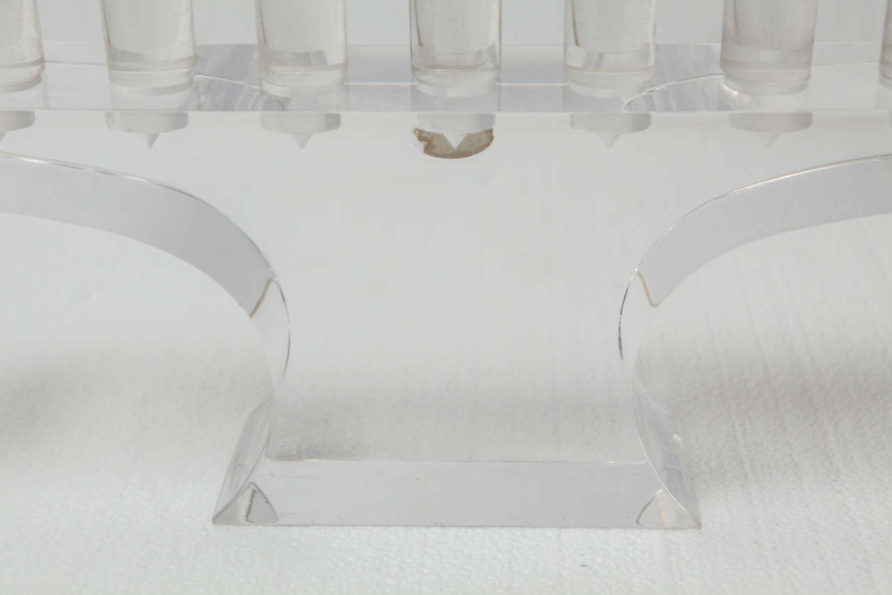 Mid Century Acrylic Menorah For Sale at 1stDibs