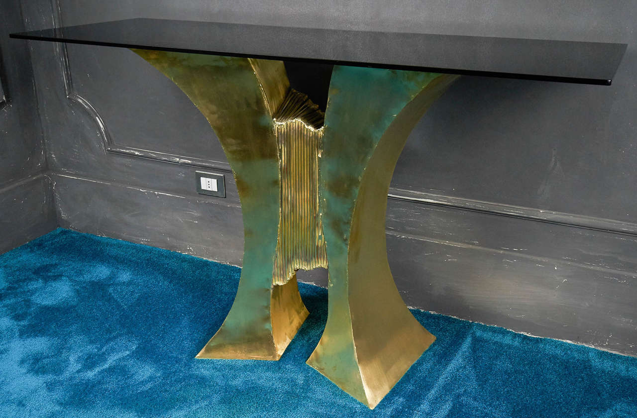 1960s French Brutalist Console at 1stDibs