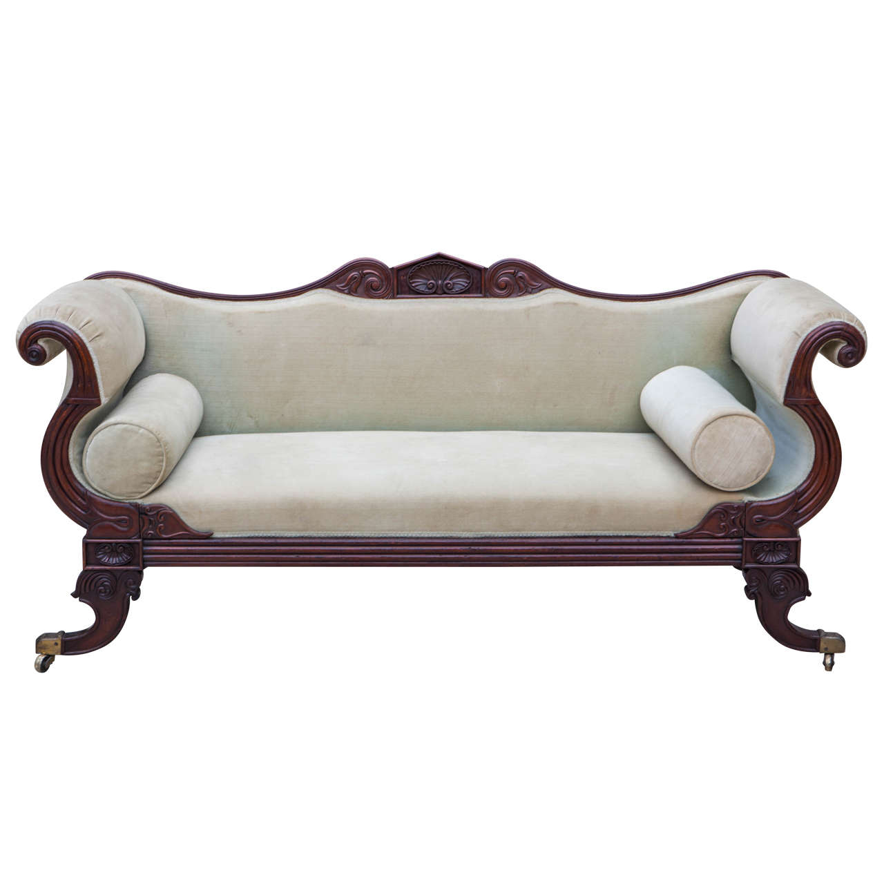 Late 19th Century American Regency Style Mahogany Sofa at 1stdibs