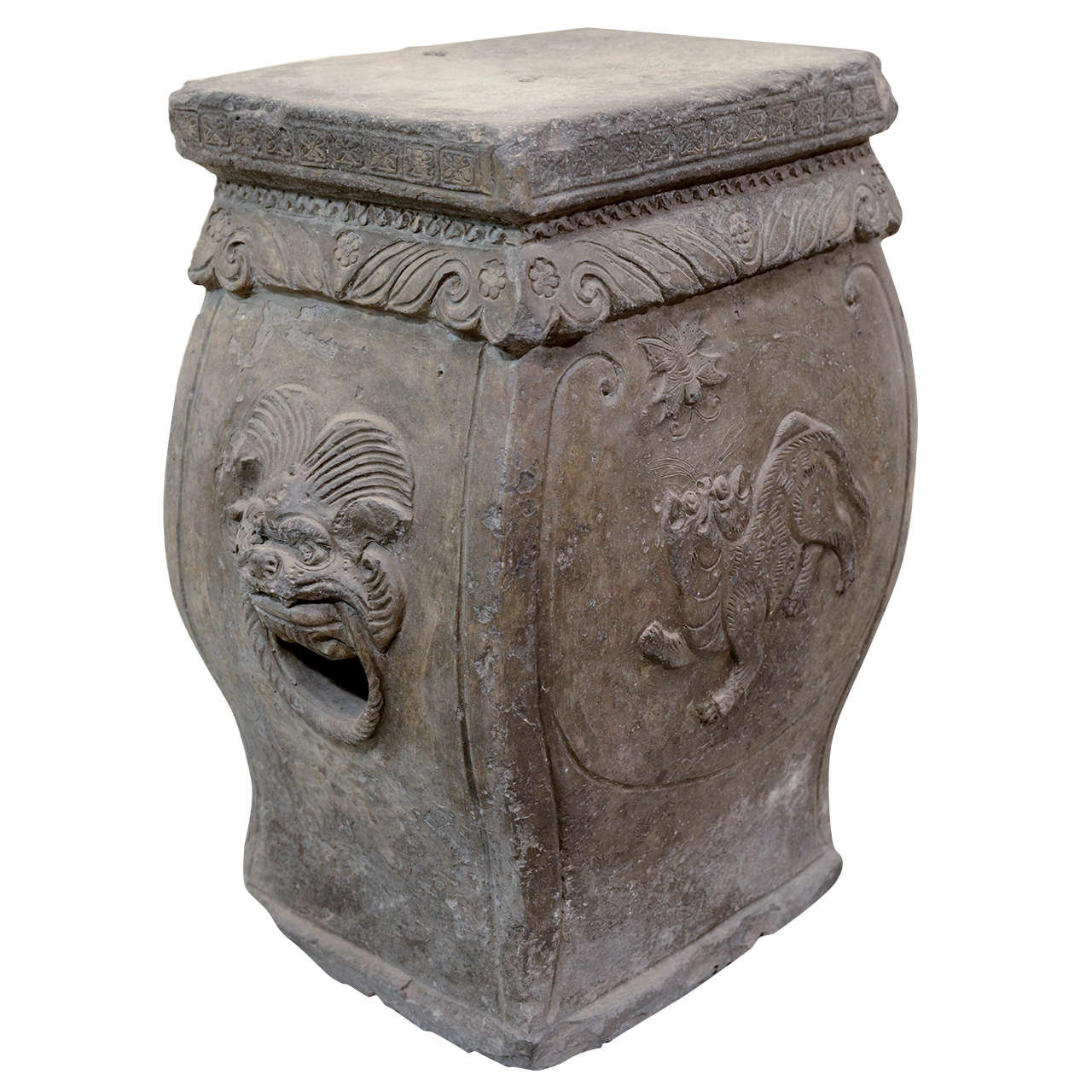 18th Century Chinese Clay Garden Stool at 1stDibs