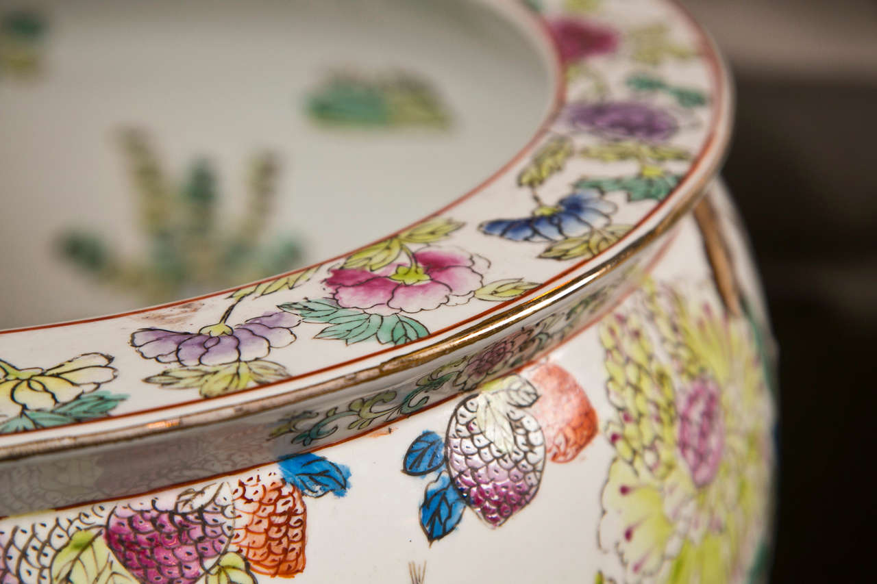 Chinese Export Wu Cai Fish Bowl at 1stDibs