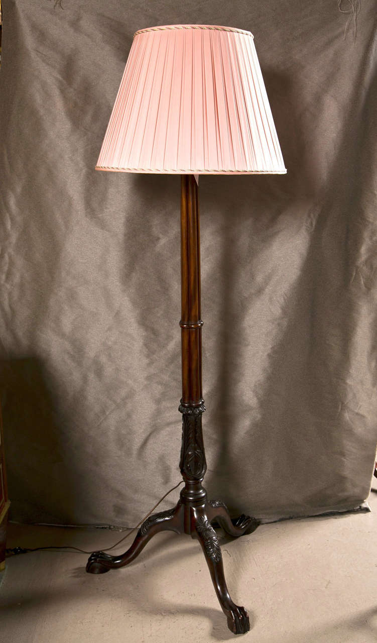 English Georgian Style Mahogany Floor Lamp at 1stDibs