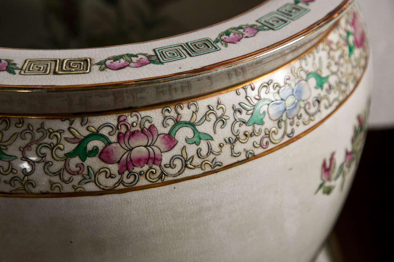Large Famile Rose Chinese Export Fish Bowl at 1stDibs | chinese fish ...
