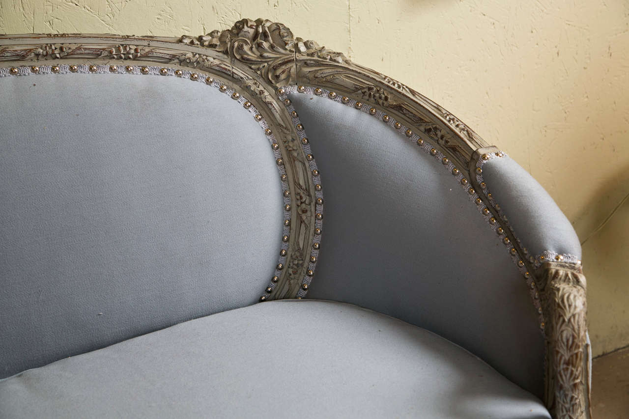Swedish Style Carved Paint Decorated Sofa / Couch at 1stDibs | painted ...