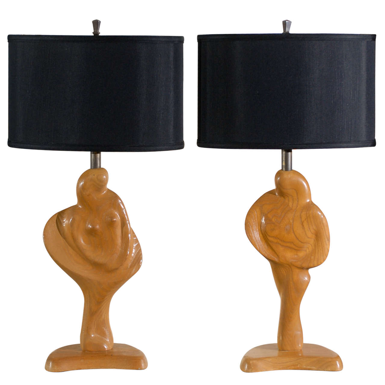 Pair of Heifetz Sculptural Table Lamps For Sale at 1stDibs | heifetz lamp