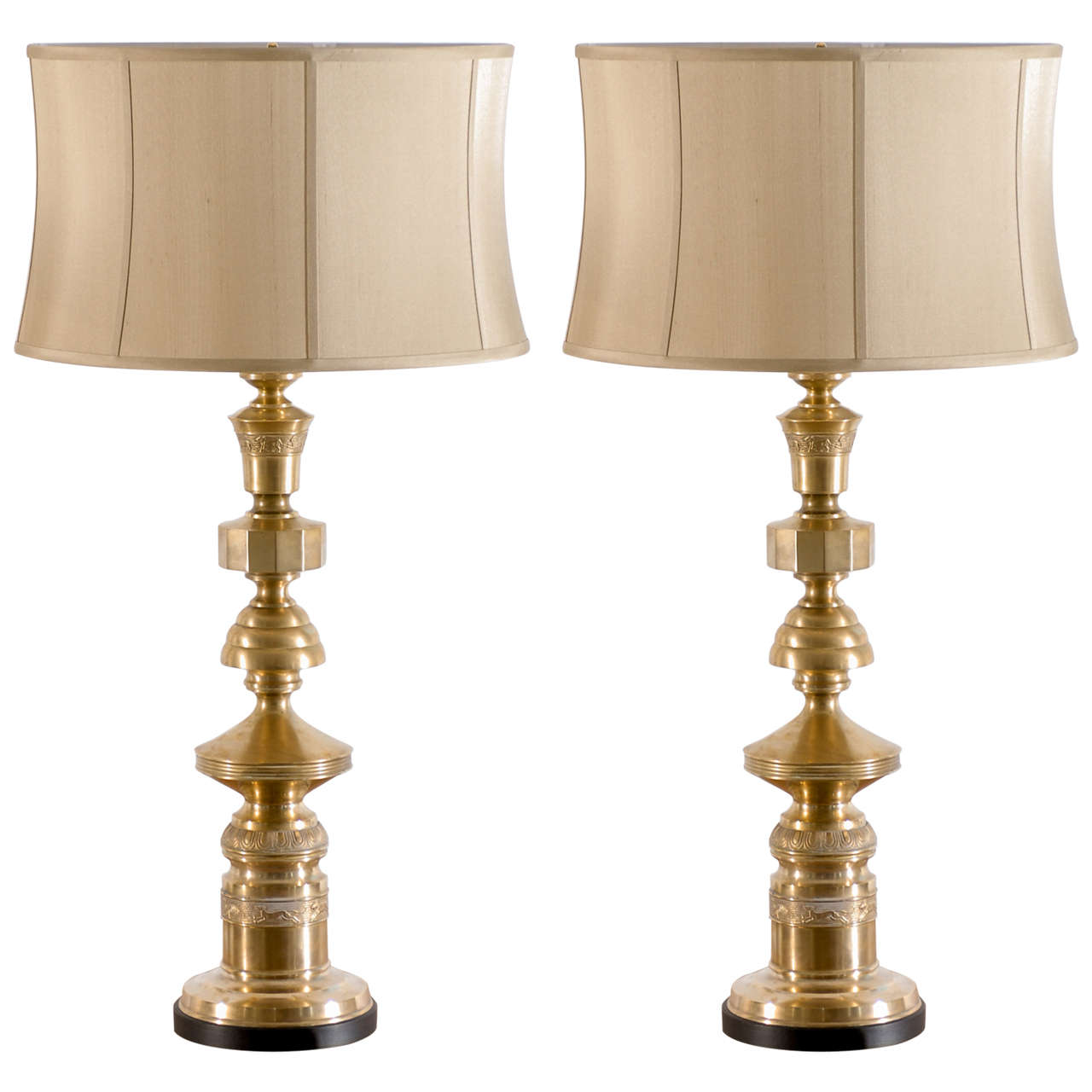Monumental Marbro Roman Columns Lamp at 1stDibs