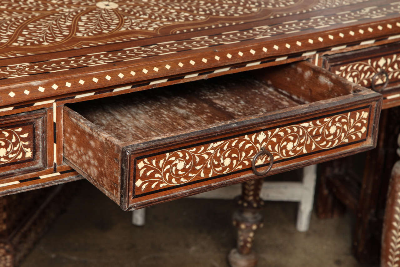 Bone Inlaid Desk at 1stDibs